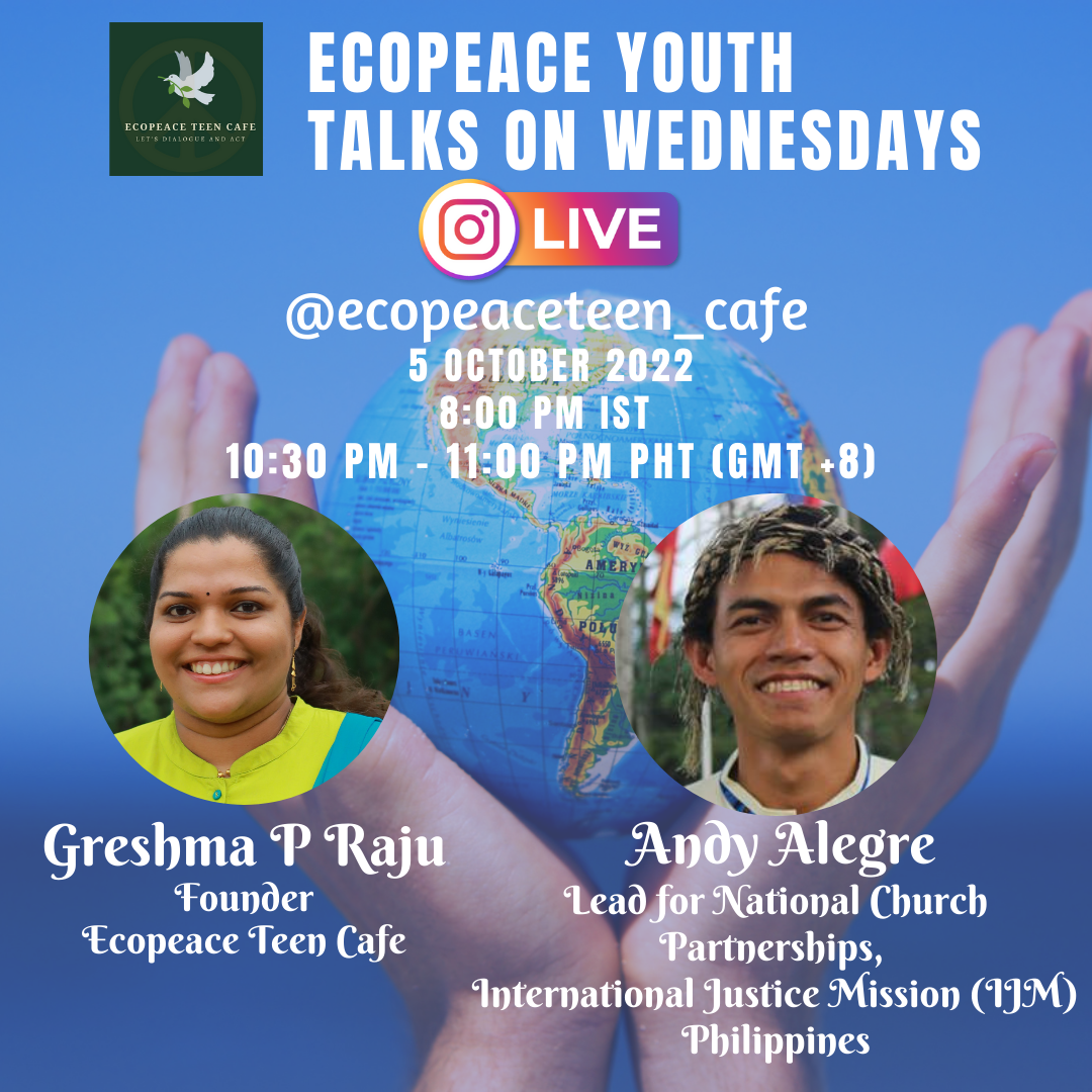 Ecopeace Youth Talks on Wednesdays – Ecopeace Teen Cafe